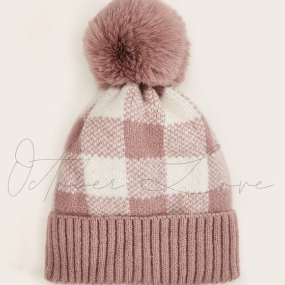 October Love | Accessories | Nwt October Love Pom Pom Knit Beanies Hat ...